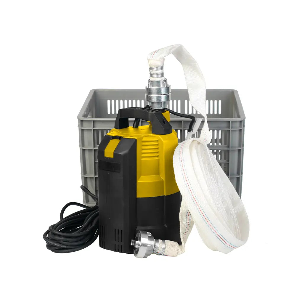 Pompa zatapialna TRINNITY 550 W z wężem, szybkozłączką, koszem transportowym. – trinnity